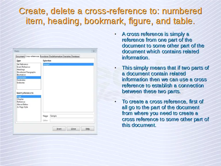 Advanced Word Processing – References