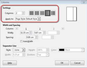 Advanced Word Processing – Columns