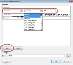 Advanced Spreadsheets – Conditional Formatting