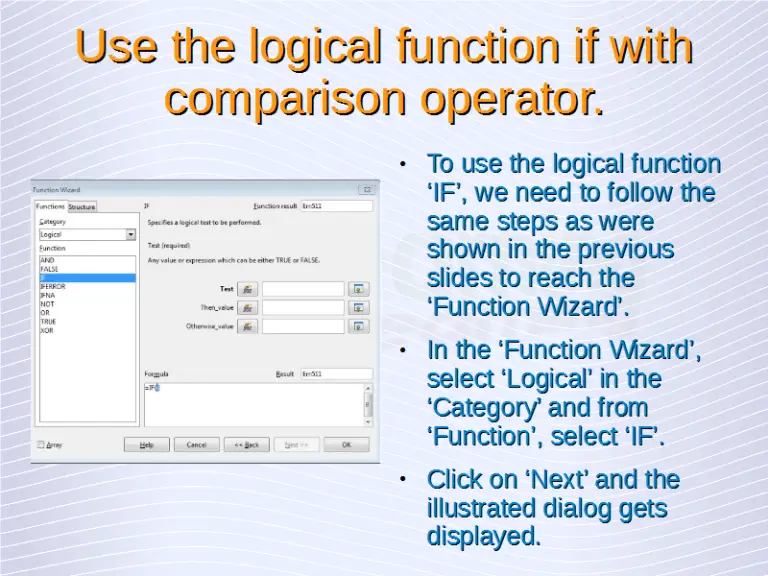 The IF Function