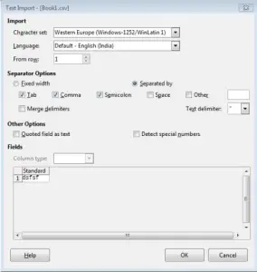 Advanced Spreadsheets – Import delimited data from a text file.