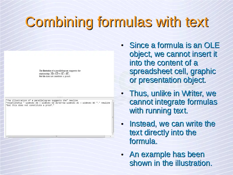 Using Math With Calc Impress And Draw