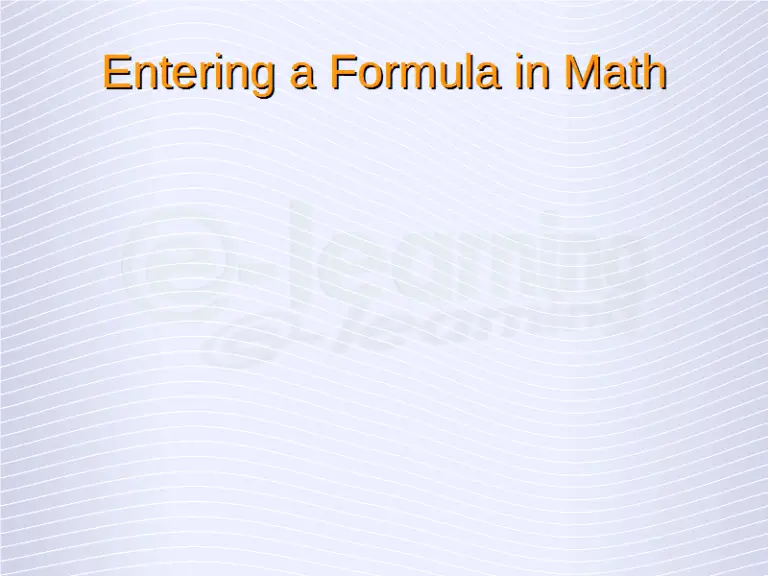 Math - Formulas