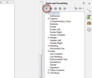 Word Processing – Formatting Styles