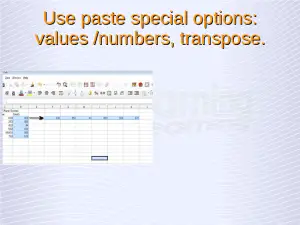 Advanced Spreadsheets – Paste Special