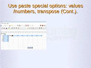 Advanced Spreadsheets – Paste Special