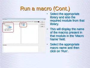 Advanced Spreadsheets – Run a macro
