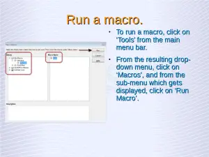 Advanced Spreadsheets – Run a macro