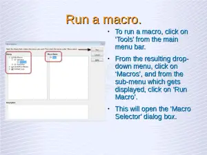 Advanced Spreadsheets – Run a macro
