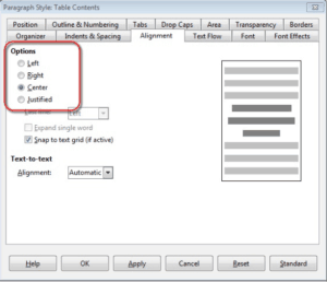 Advanced Word Processing – Text in Table Cells