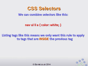 Understanding CSS Selectors