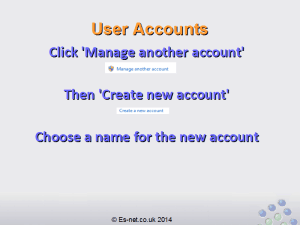 Creating User Accounts in Windows