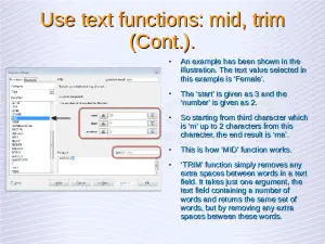 Advanced Spreadsheets – Text Functions