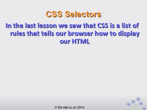 Understanding CSS Selectors
