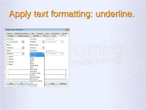 Word Processing – Formatting Text