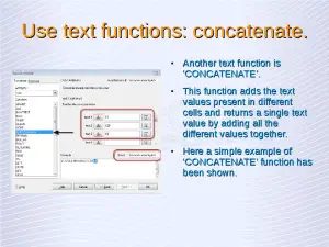 Advanced Spreadsheets – Text Functions