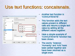 Advanced Spreadsheets – Text Functions