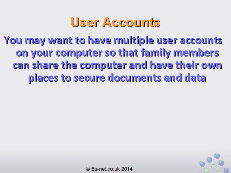 Creating User Accounts in Windows Creating User Accounts in Windows