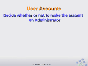 Creating User Accounts in Windows