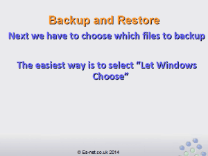 Simple Guide to Backup And Restore in Windows