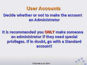 Creating User Accounts in Windows