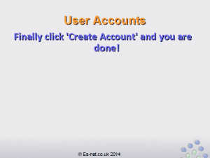 Creating User Accounts in Windows