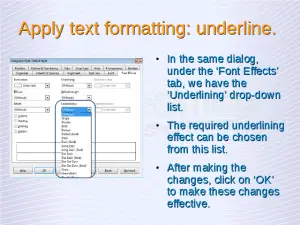 Word Processing – Formatting Text