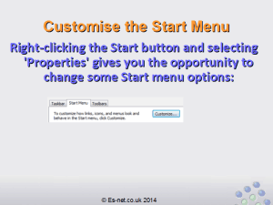 The Windows Start Menu