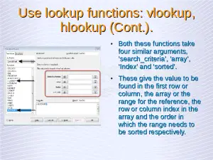 Advanced Spreadsheets – Lookup Function
