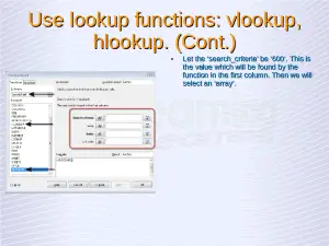 Advanced Spreadsheets – Lookup Function