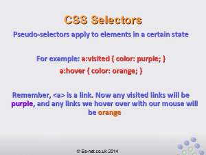 Understanding CSS Selectors