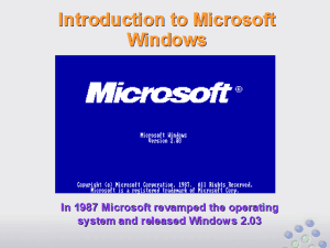 Introduction To Windows