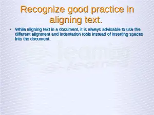 Word Processing – Formatting Text Good Practice