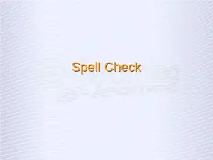 Word Processing – Spell Check