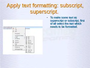Word Processing – Formatting Text