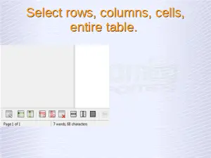 Word Processing – Table Creation