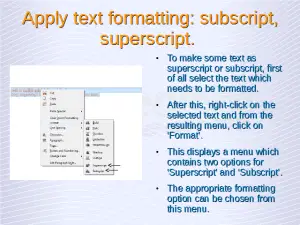 Word Processing – Formatting Text