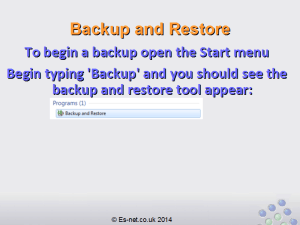 Simple Guide to Backup And Restore in Windows