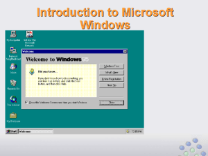 Introduction To Windows