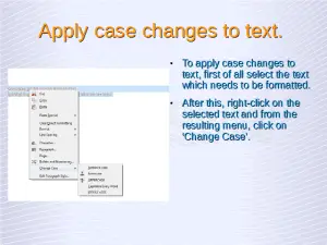 Word Processing – Formatting Text