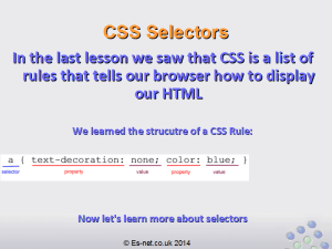 Understanding CSS Selectors