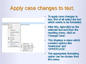 Word Processing – Formatting Text