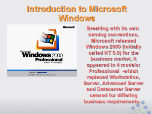 Introduction To Windows