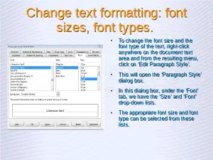 Word Processing – Formatting Text