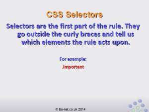 Understanding CSS Selectors