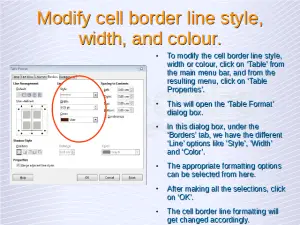 Word Processing – Table Formatting