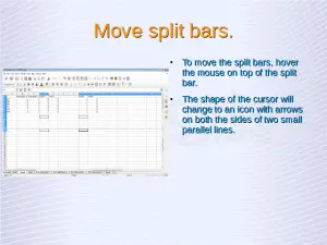 Advanced Spreadsheets – Split Bars