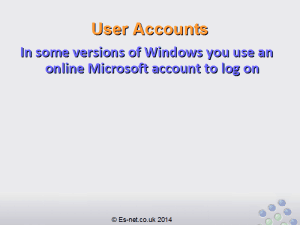 Creating User Accounts in Windows