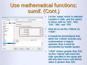 Advanced Spreadsheets – Mathematical Functions