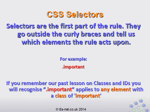 Understanding CSS Selectors